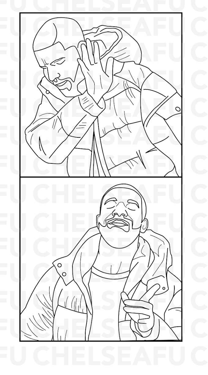 Draw cool vector line art of any image, sketch, photo, meme by ...