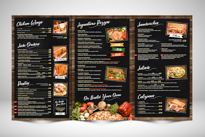 Design your unique menu by Michelaraujo | Fiverr