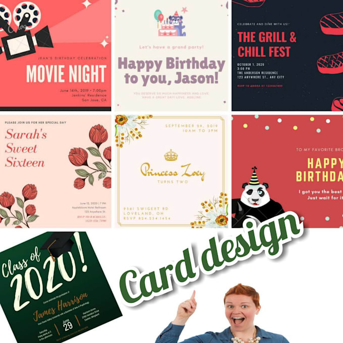 Design birthday card and invitation card for any event by Jasonantonio ...