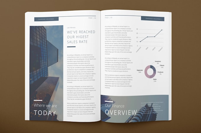 Design a newsletter, proposal or report for your business by ...