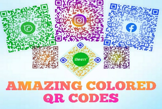 Create amazing colorful qr codes with logo by Answrmclaren007 | Fiverr