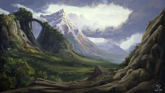 Design epic environments, landscapes and concept art by Singallday | Fiverr