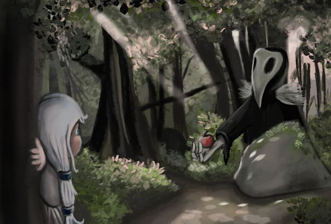 Draw characters with backgrounds by Einararts | Fiverr