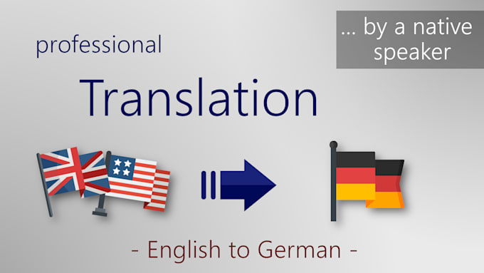 Translate your english text into a correct german one by Sebbistrauch ...