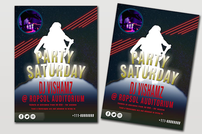 Create party flyers and event flyers by Mygraphicjob | Fiverr