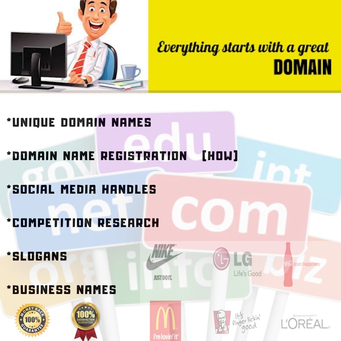 Mastermind a unique, domain name, slogan, social media handles, etc by ...