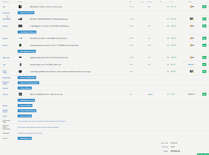 Make a great value pcpartpicker list for you by Sarahrasmuss740 | Fiverr