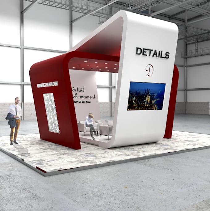 Design your 3d exhibition booth, kiosk, stand by Cesarav | Fiverr