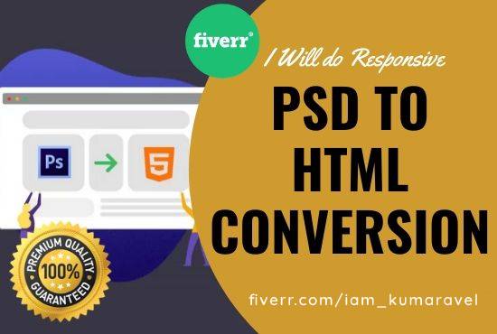Convert psd to html conversion bootstrap by Iam_kumaravel | Fiverr