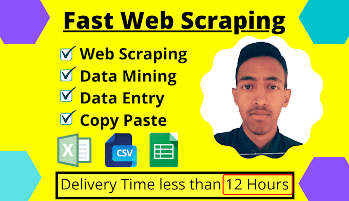 Do web scraping, web scraper, data entry, and data mining in 12 hours by Jamshaid_ | Fiverr