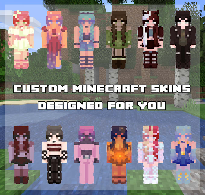 Create a custom minecraft skin for you by Mothbqlls | Fiverr