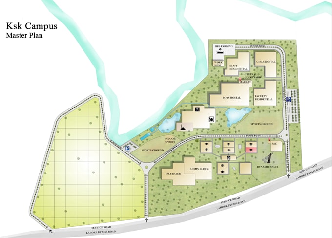 Do master plan and architectural site plan rendering by Muhammadbila784 ...