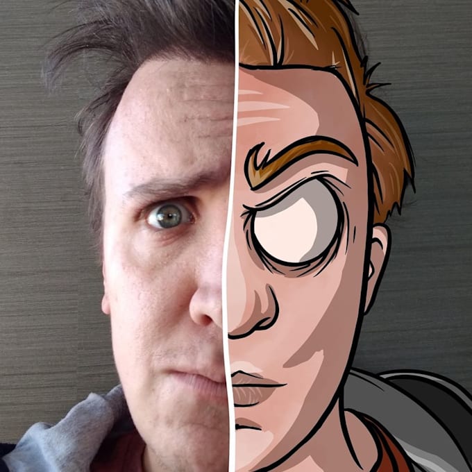Make you a split illustration out of a photo by Twisted_color | Fiverr