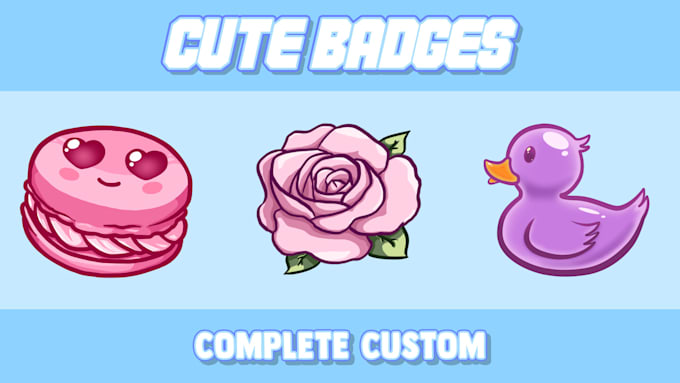 Draw cute twitch badges by Littleshadowart | Fiverr
