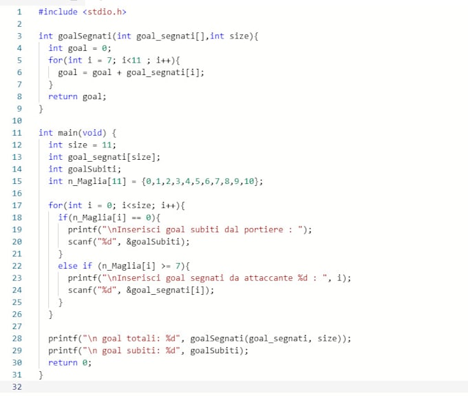 Solve simple school algorithm in c by Flavioada | Fiverr