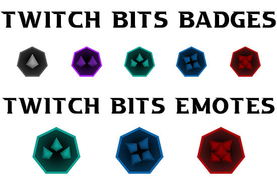 Do twitch bits badges and emotes by Nova_lmg | Fiverr