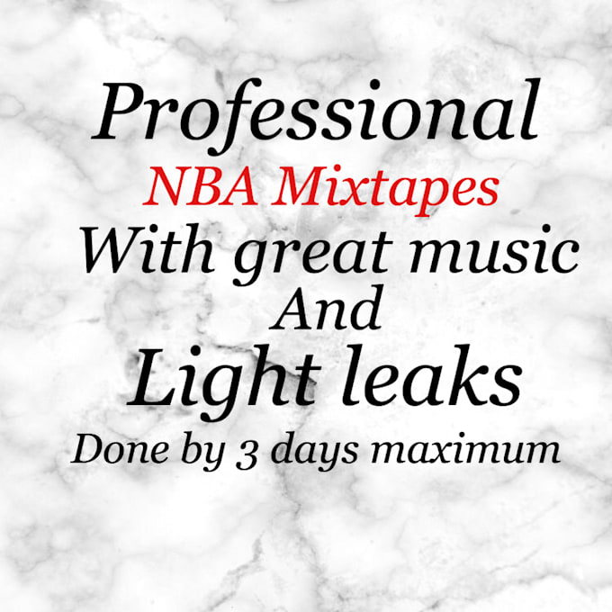 Edit a professional nba mixtape for a low price by Legendaryhoops | Fiverr