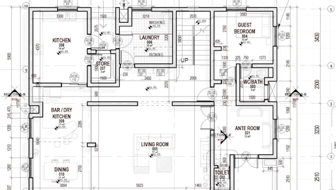Transform hand drawing to 2d autocad drawing by Kayassine | Fiverr