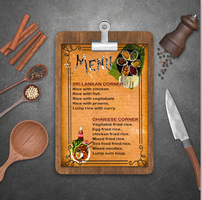 Do creative and attractive menu card for your restaurant by ...