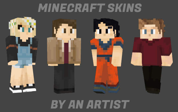 Draw you a custom minecraft skin by Oatsieprojects | Fiverr