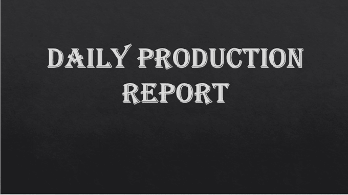 Help you to make a soft copy of your daily production report by Ram010 ...