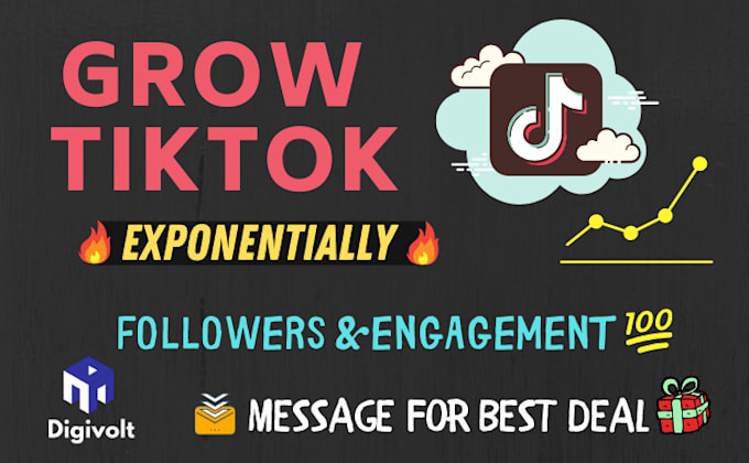 Grow your tiktok account exponentially by Digivolt | Fiverr
