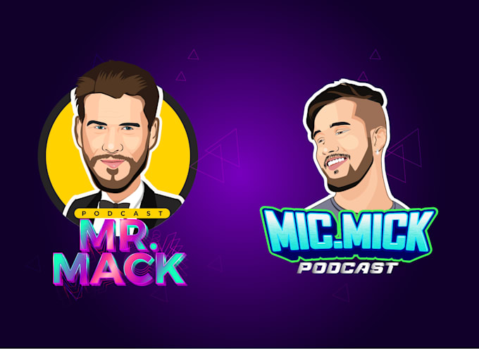 Do cartoon podcast cover, podcast logo by Sixtyninedesign | Fiverr