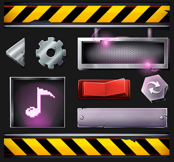 Make ui buttons for you game by Nsjungle | Fiverr