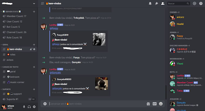 Create discord servers and configure bots by Ericxrz | Fiverr
