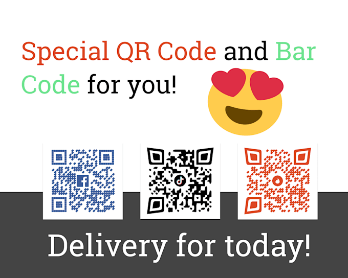 Do a three customized cute qr code and barcode for you today by Hansqc ...