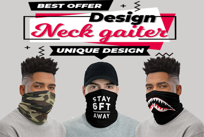 Design a unique neck gaiter for you by Nacermntc | Fiverr