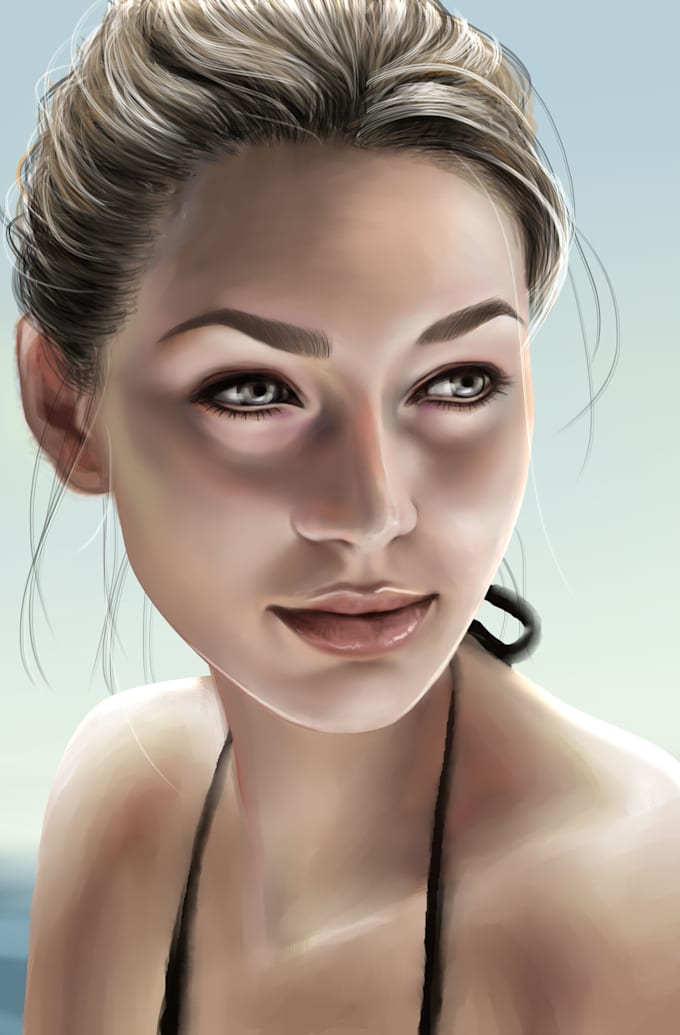 Draw realistic digital portraits by Vikihristova | Fiverr