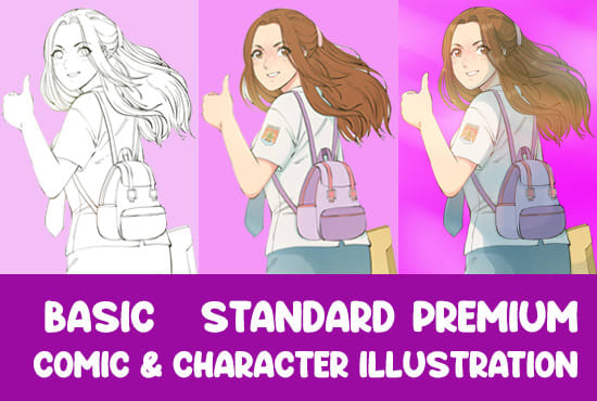 Design custom comic and character illustration by Studiobente | Fiverr