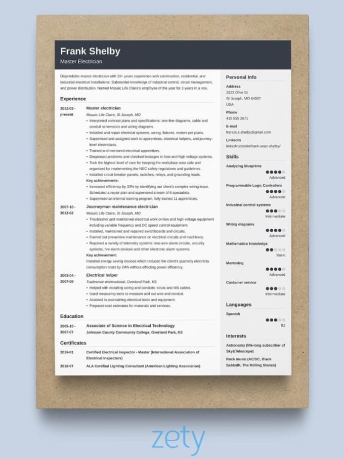 Make and edit your resume and cv for professional work by Sandeep0901 ...
