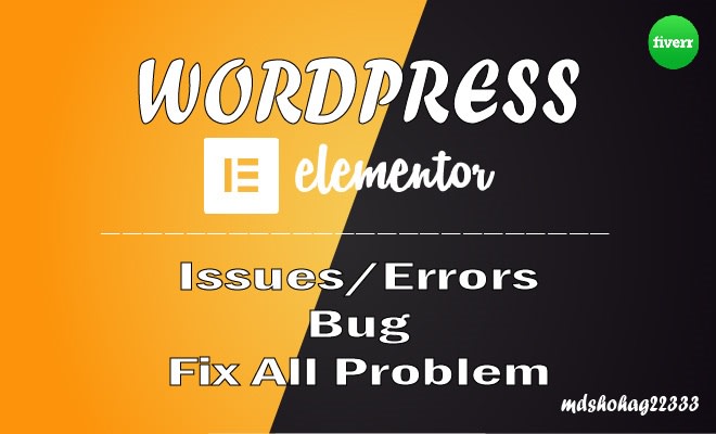 Fix elementor or wordpress issues errors or bug for you by ...