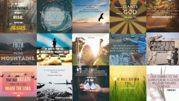 Design bible scriptures and quotes for social media post by Arockpravin ...