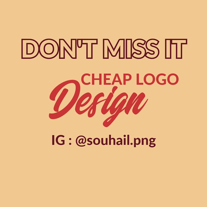 Design a cheap logo for you by Souhailogos | Fiverr
