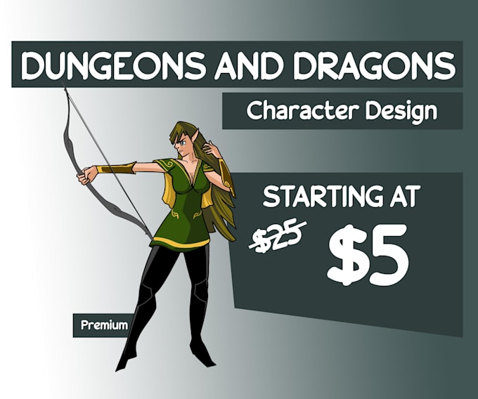 Create your dungeon and dragons character by Artmemo | Fiverr