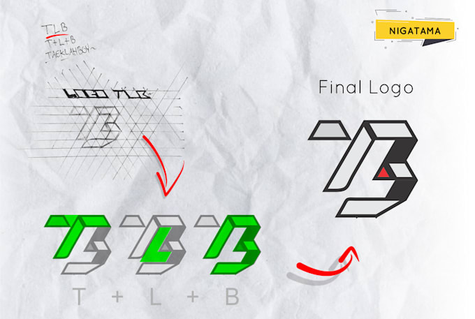 Design initial text into a logo by Nigatama | Fiverr