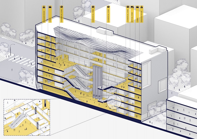Create 3d and 2d section drawings by Parisa_khosravi | Fiverr