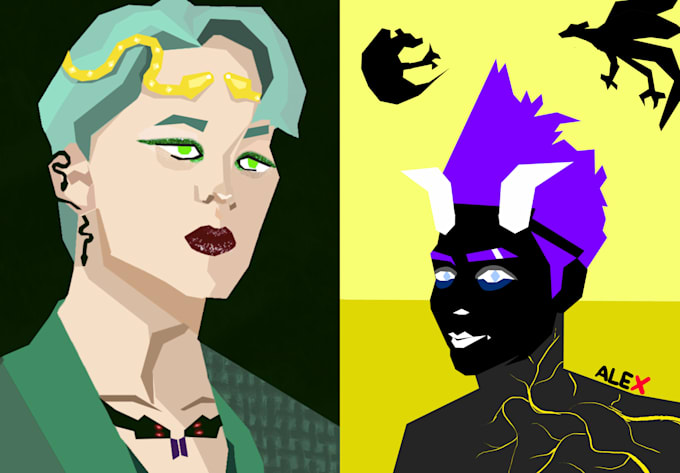 Draw you in this custom art style illustration by Alexandragavre | Fiverr