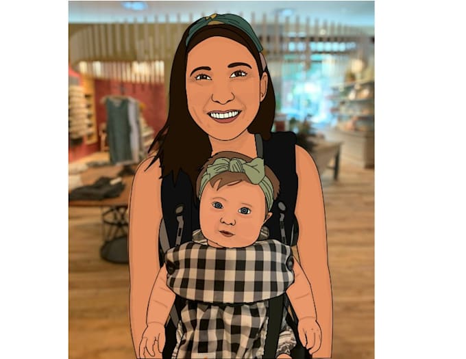 Draw digital photos of people using a reference of them by Kbowsh | Fiverr