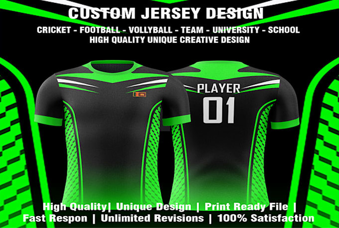 Create custom graphics jersey design for your sport team fast respond ...