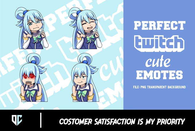 Draw cute and cool custom twitch emotes,badges,sub badge by Onimecrazy ...