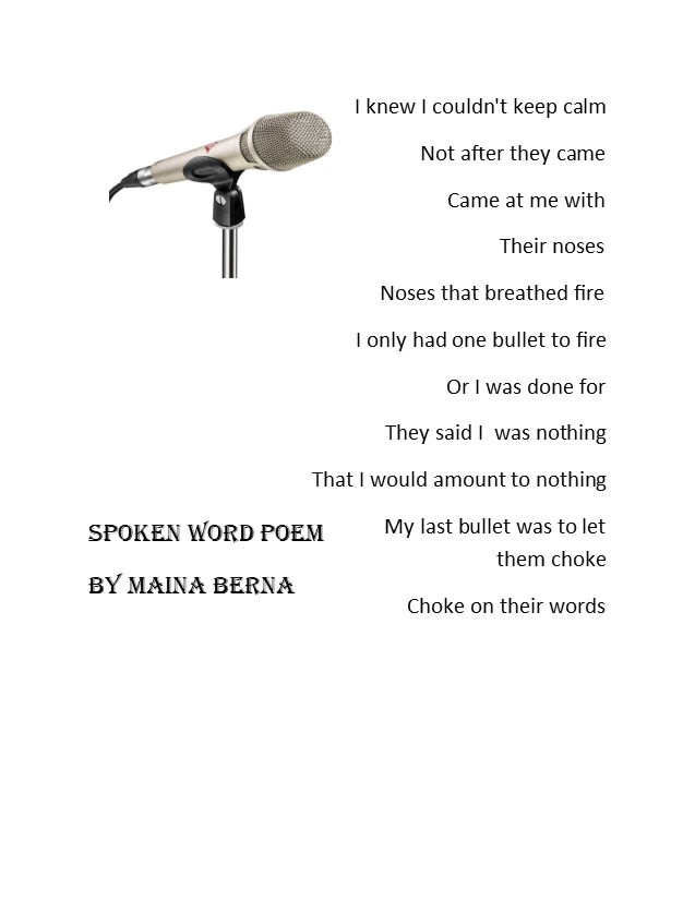 Write spoken word poetry for you by Maina_berna | Fiverr