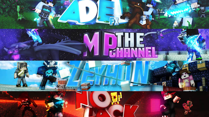 Create you a professional minecraft banner by Notrikus | Fiverr
