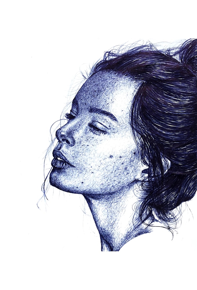 Draw your best portrait with simple pen by Saarwz | Fiverr