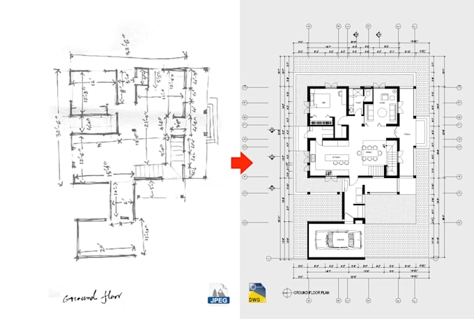 Design and convert 2d floor plan from pdf to autocad by Swshohan14 | Fiverr