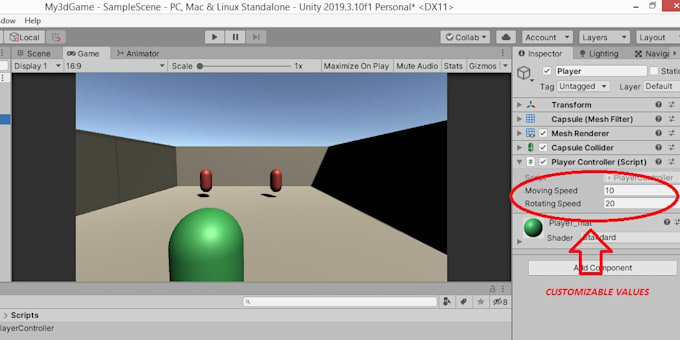 Do a simple unity 3d script by Alessandropendi | Fiverr
