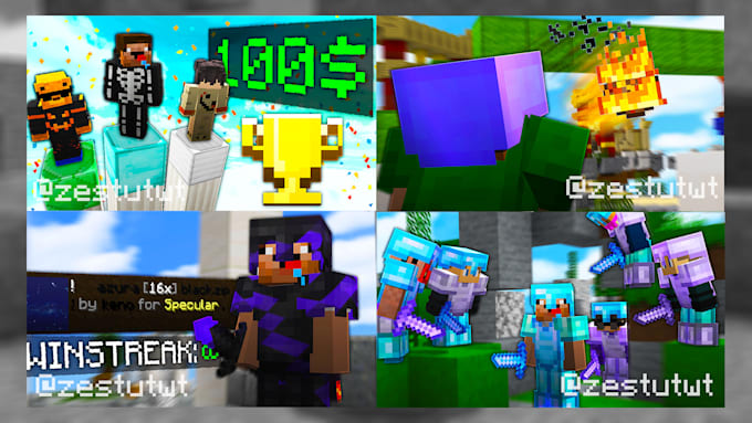 Make you clickbait and nice minecraft thumbnails by Zestubruuh | Fiverr